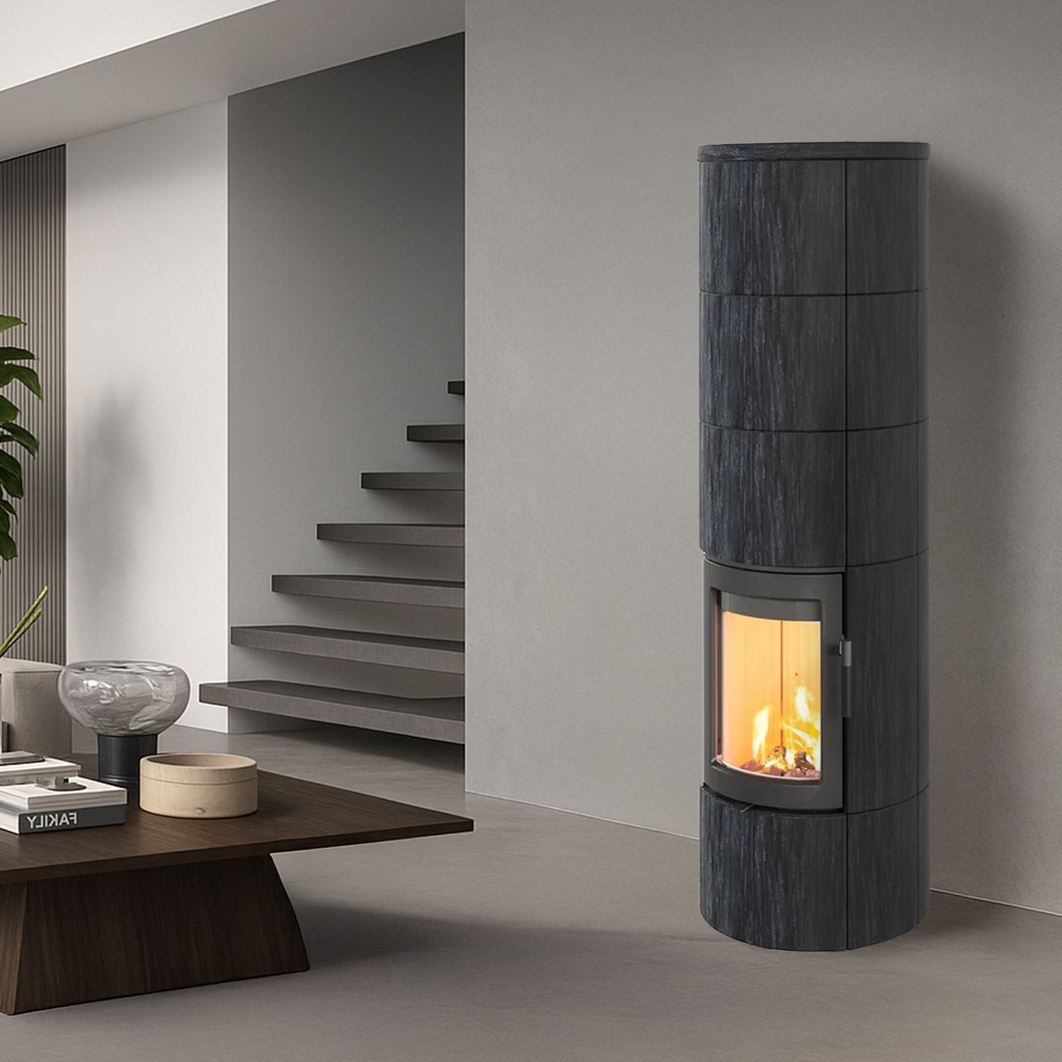 Lotus Kaminofen Maestro 3 Grau/ Indian Night, inkl. PowerStones, RR ...