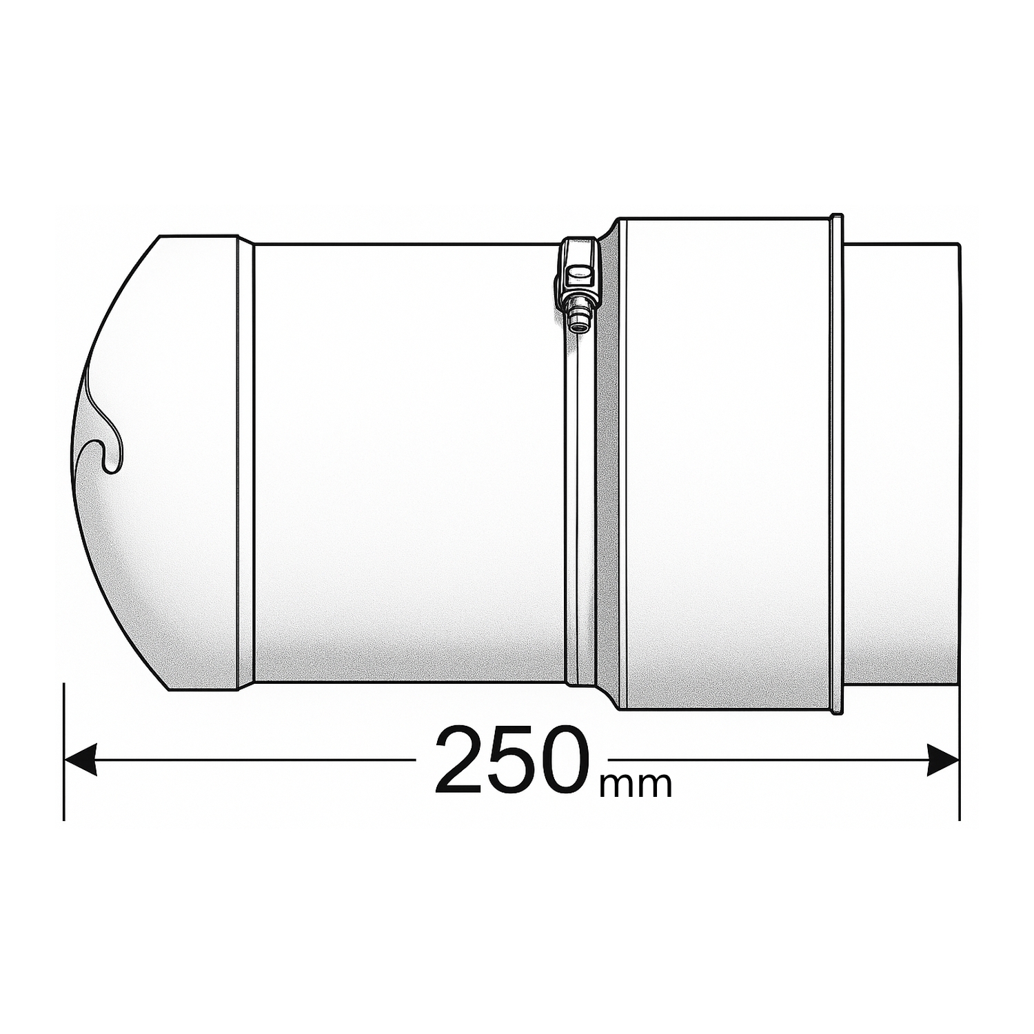 Schiedel Ø130 mm PRIMA PLUS Ø130 mm einwandig matt Anschlussfutter ...